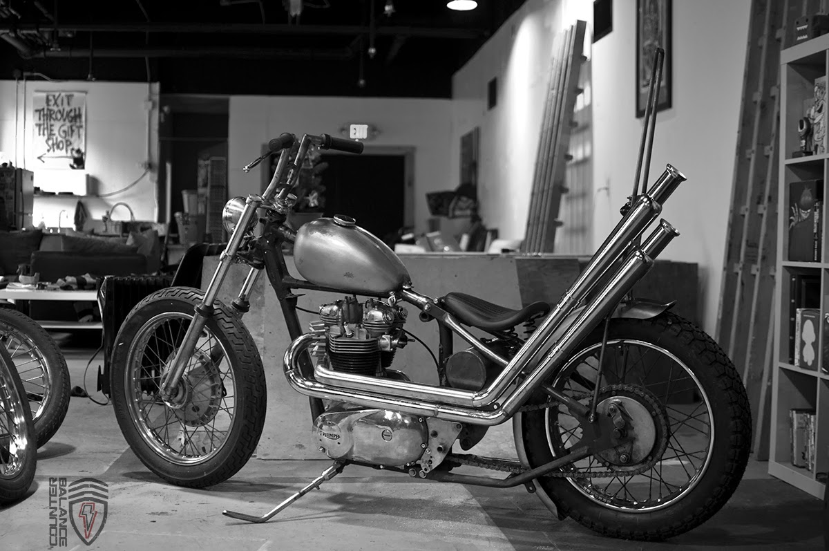 Counter Balance Motorcycles: 1960s Triumph Bonneville Chopper