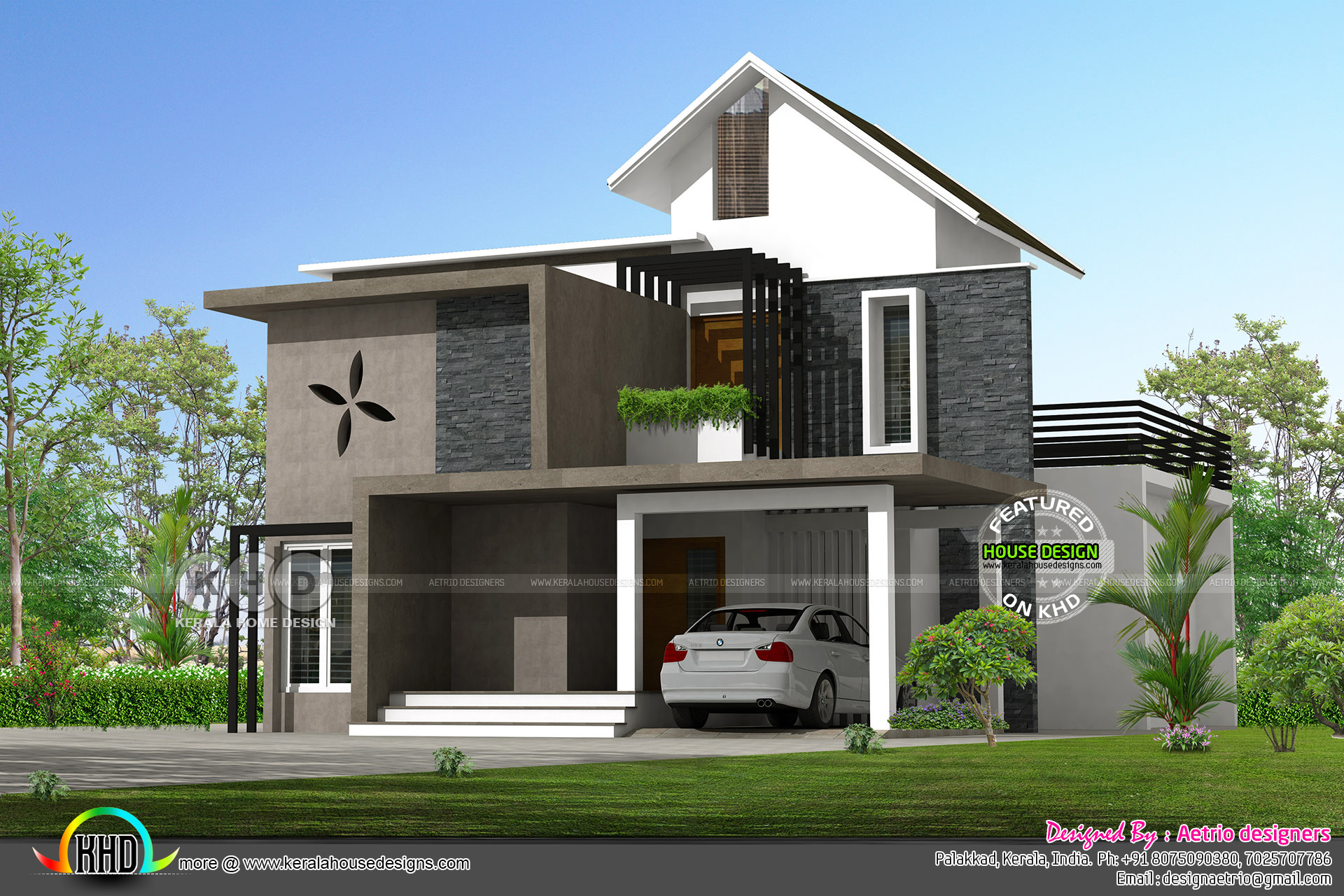 Mixed roof home plan by Aetrio designers - Kerala Home Design and Floor ...