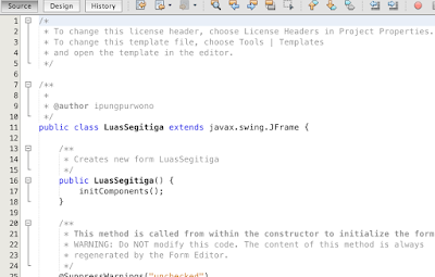 Membuat Aplikasi Luas Segitiga Dengan Java NetBeans ~ Ngoding Java
