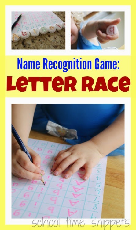 Name Recognition Letter Race & Graphing Game for Preschoolers | School ...