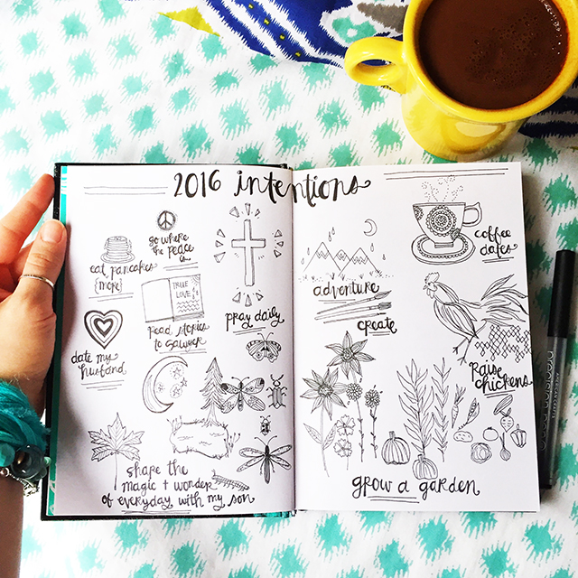 alisaburke: creating with mary: sketching your new year intentions