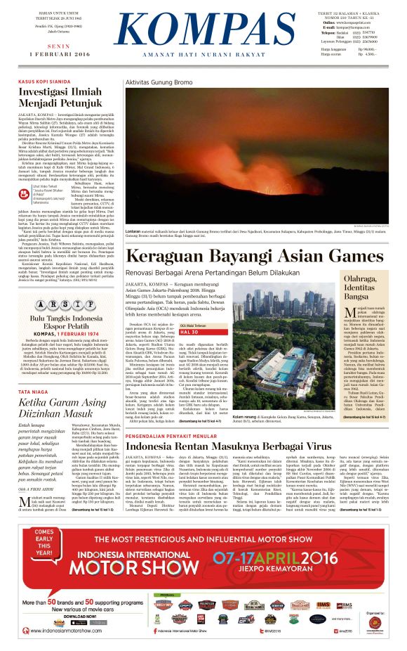 Kompas Hari Ini: February 2016