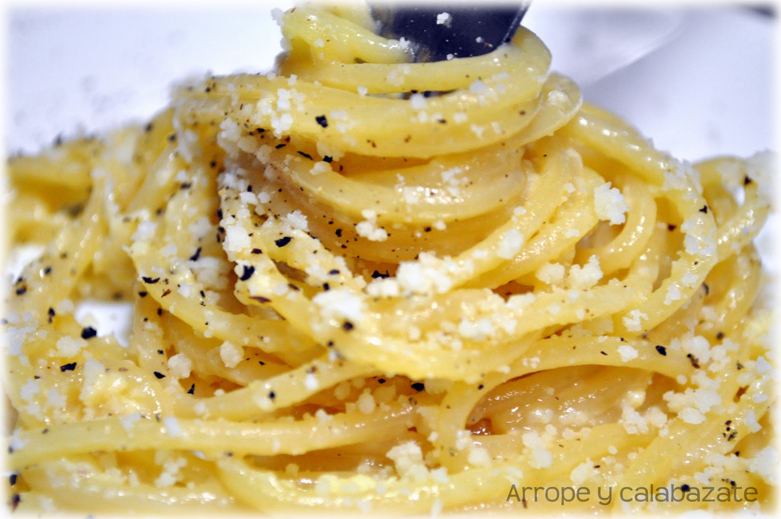Arrope y calabazate: Spaghetti alla carbonara