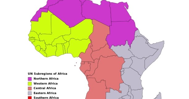 Regions of the African Union, Countries and Capitals