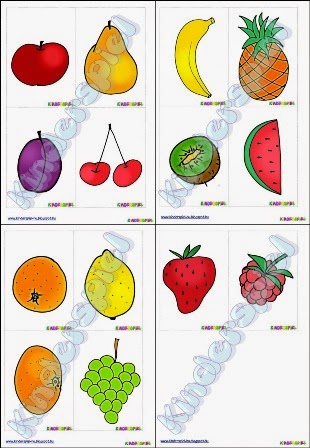 Kinderspiel: Bildkarten Obst1