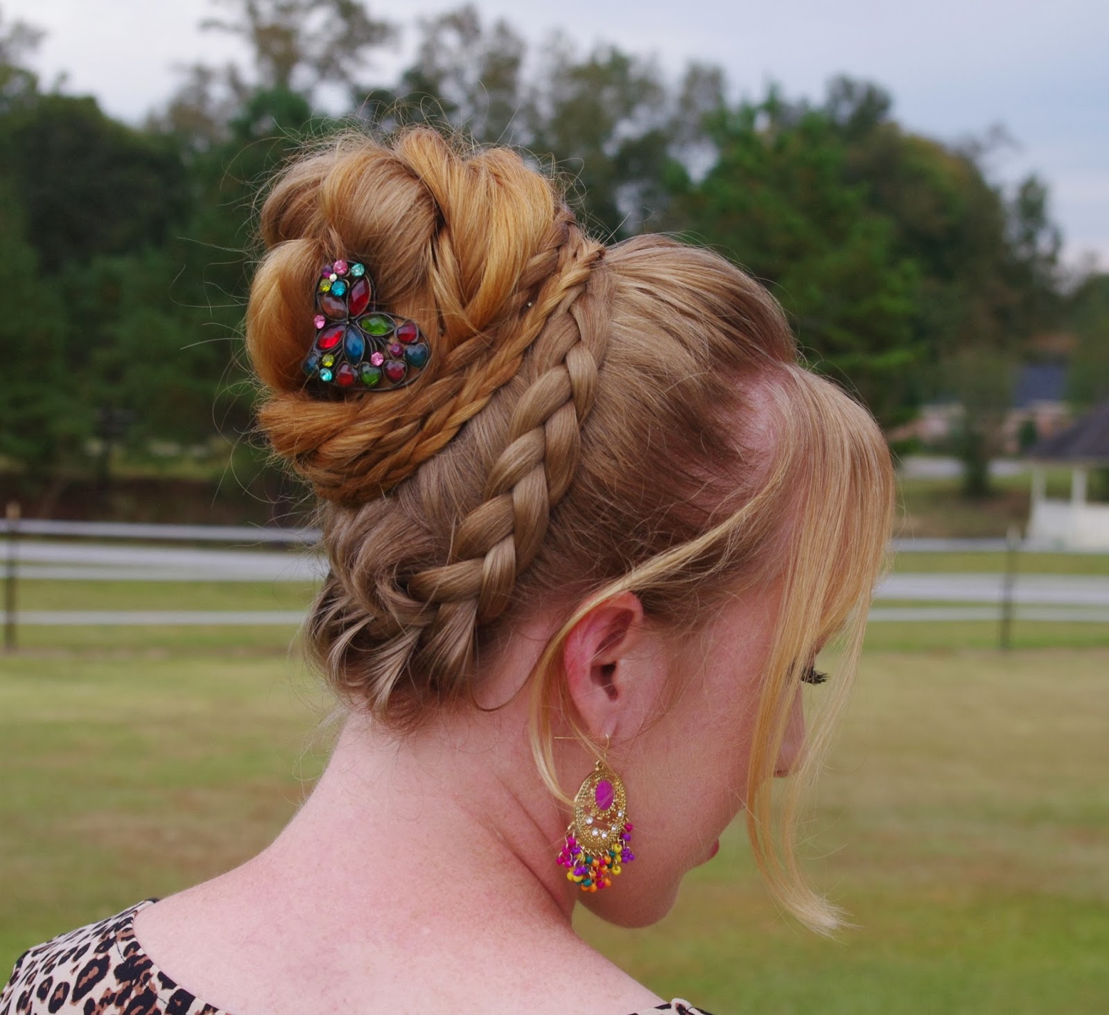 Braids & Hairstyles for Super Long Hair: Autumn French Braid Updo