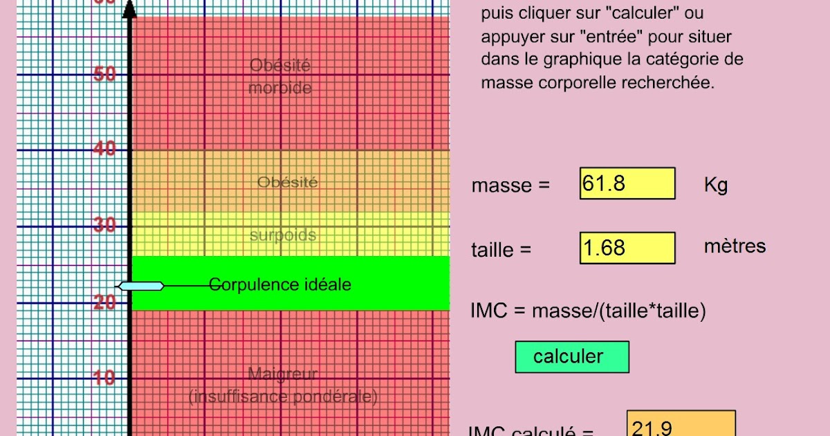 Smicky ou le Poids Gourmand: Calcul de l'IMC : un site très visuel ...