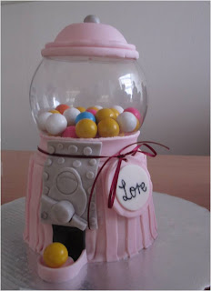Cinnamon Reposteria: Bubble Gum Machine Cake-Fondant