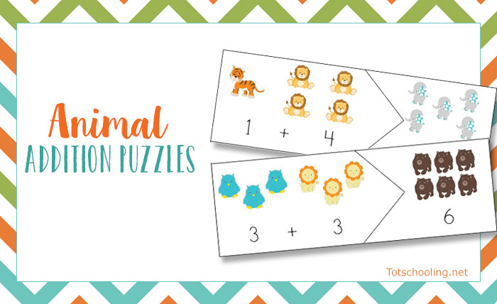Animal Addition Puzzles | Totschooling - Toddler, Preschool ...