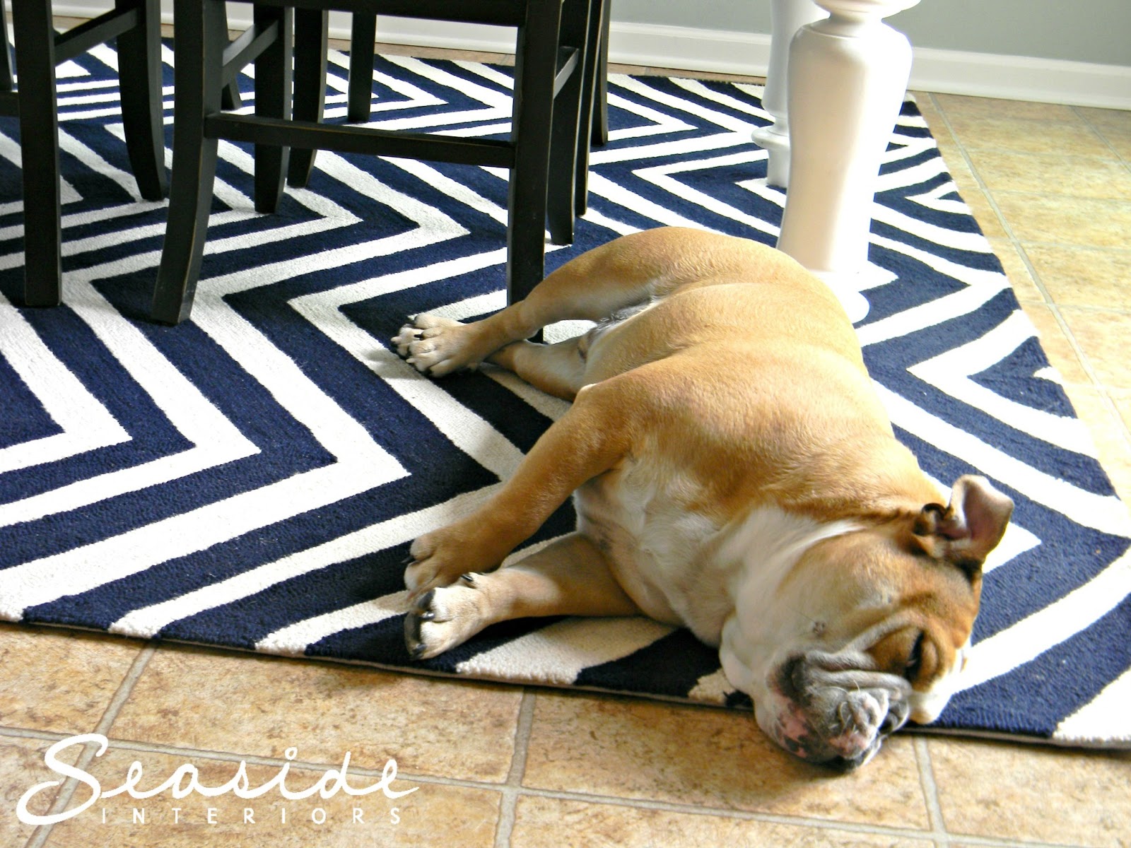 Seaside Interiors: Navy and White Chevron Rugs Arrived!!!
