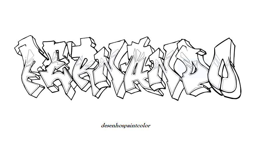 Colorindo com a Dry: DESENHO DE FONTE DE GRAFFITI COM NOME FERNANDO ...