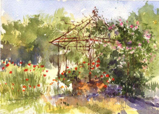 Sherry Schmidt Watercolors: Two Gardens