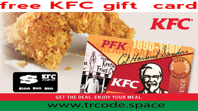 Free kfc gift card codes, How to get kfc promo code 2019 - www.trcode.space