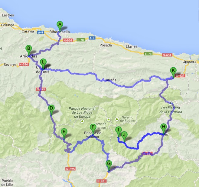 Rio Sella Mapa | Mapa