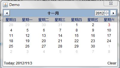 程式扎記: [ Java 套件 ] JDatePicker - Java Swing Date Picker : Swing 的日期套件
