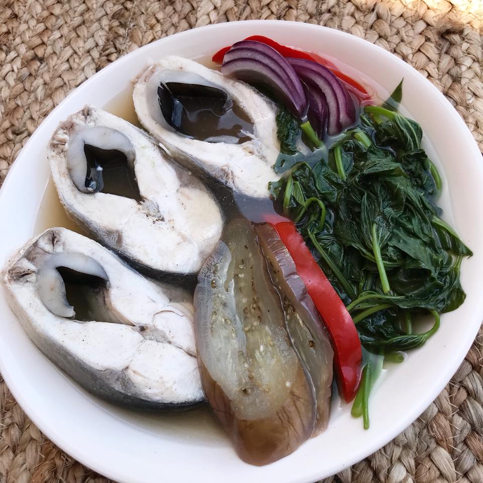 sinabawang isda with talbos ng kamote