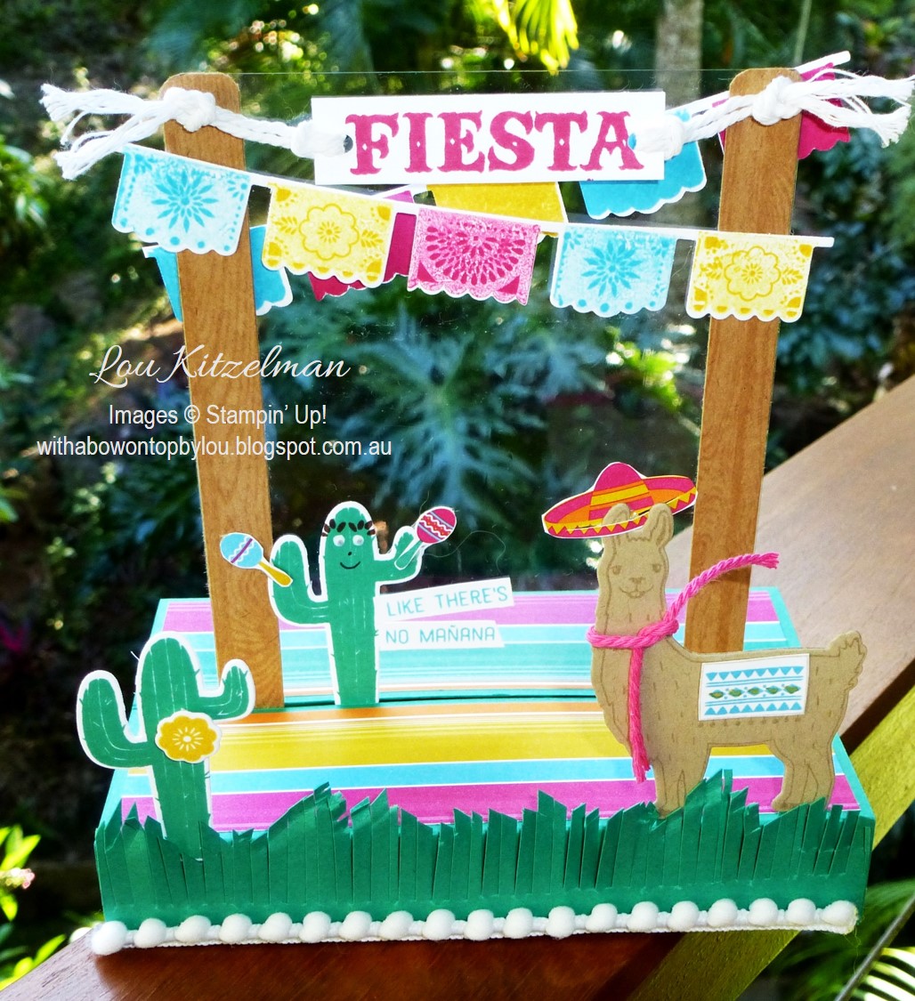 Freestanding pop up Fiesta card