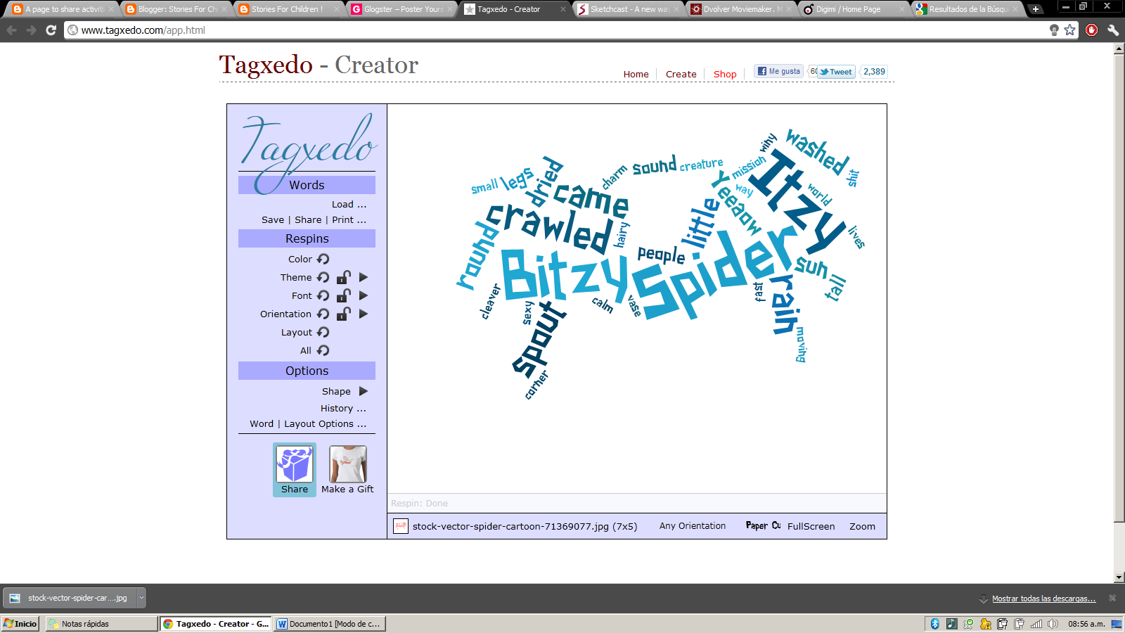 Telling Your Story ! ! !: Activity Number One: Tagxedo Creator