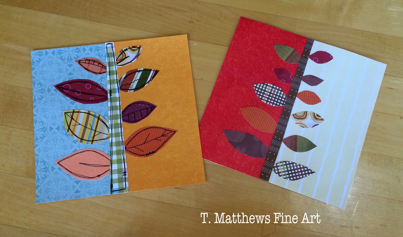 T. Matthews Fine Art: Paper Piecing Fall Branches - a Tutorial
