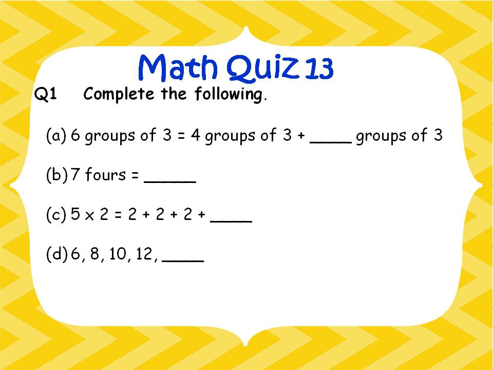 P2A Class Blog: Math Quiz 13