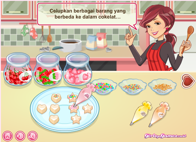 Games Memasak: Game Memasak Kue: Game Memasak Coklat Valentine