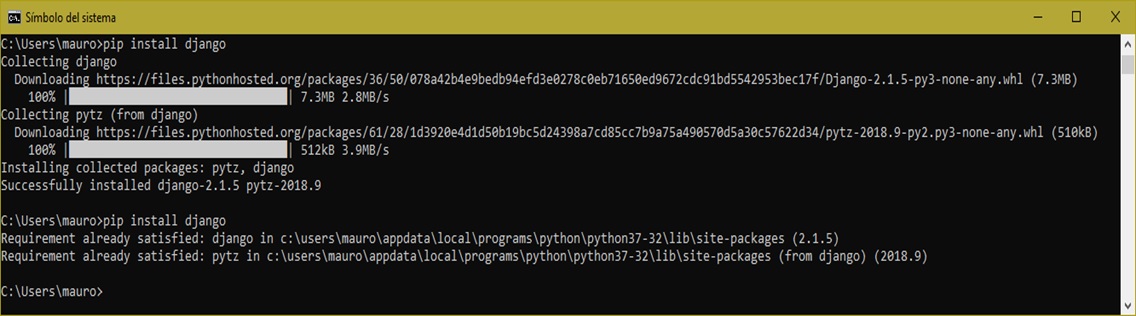 Iniciar proyecto django - Primeros pasos - Hola mundo