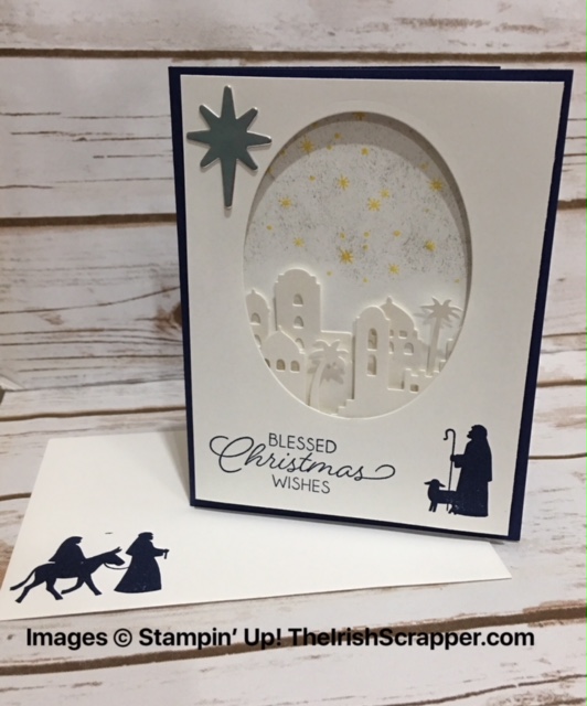 The Irish Scrapper: Stampin' Up! Night in Bethlehem 3D Card