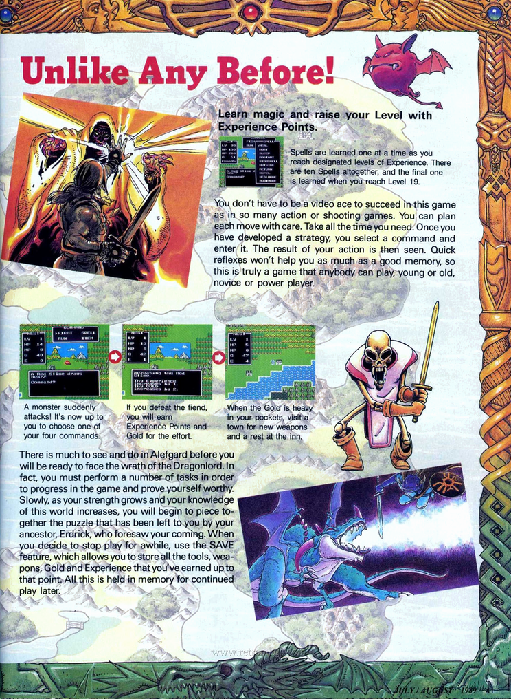 8-Bit City: Dragon Warrior Strategy Guide Nintendo Power Scans