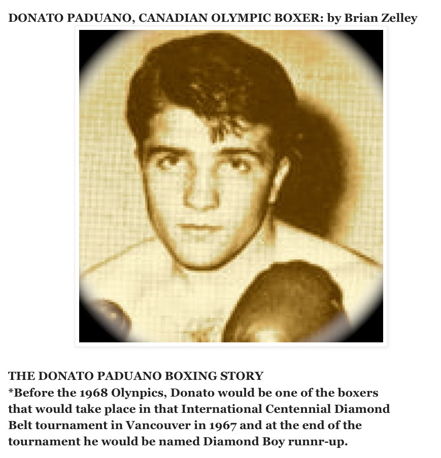 CANADIAN BOXING WALL OF FAME: Donato Paduano