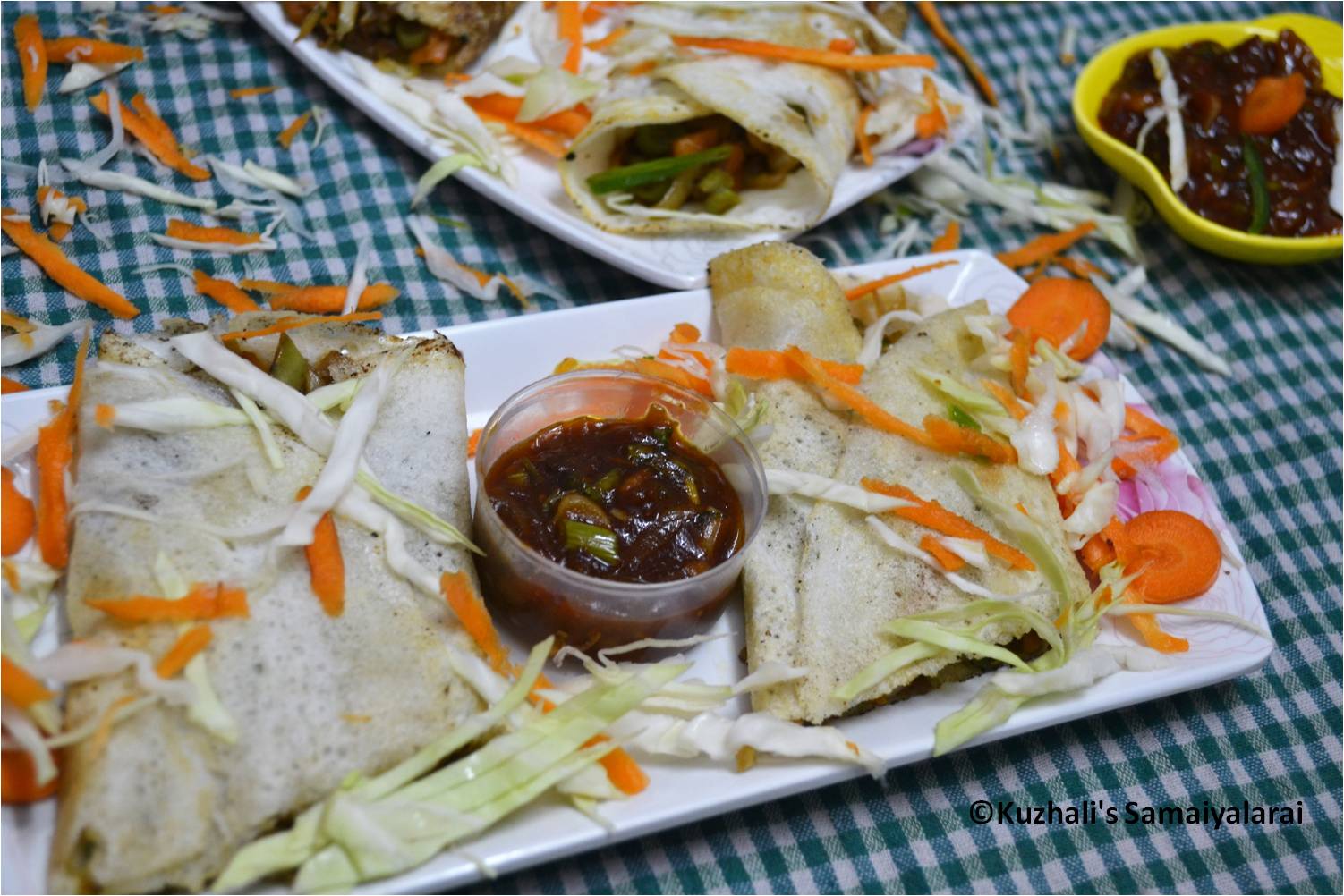 KUZHALI'S SAMAIYALARAI: VEGETABLE SPRING ROLL DHOSAI/DOSA - EASY DOSA ...
