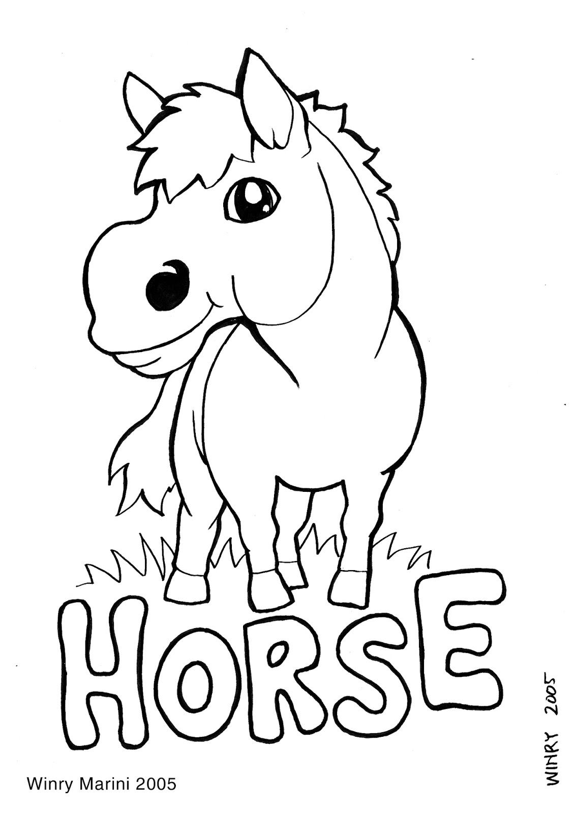 Art and Lore: Horse Coloring Page (Mewarnai Kuda)