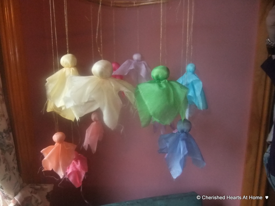 Cherished Hearts At Home: Silk Angel Mobile - Tutorial