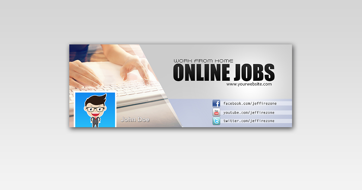 Online Jobs Free Facebook Timeline Cover Design - Free PSD Graphics