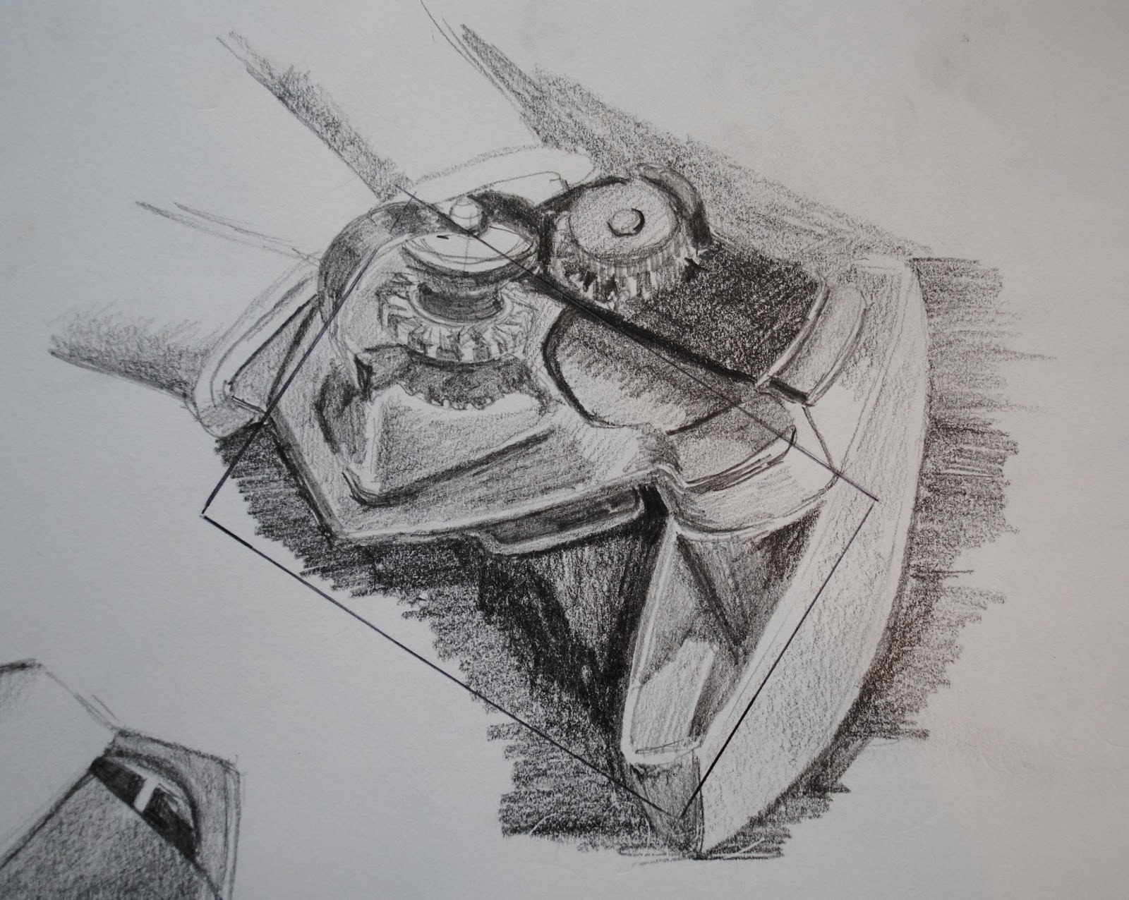 Helen's Painting OCA Blog: Abstract painting from man-made form