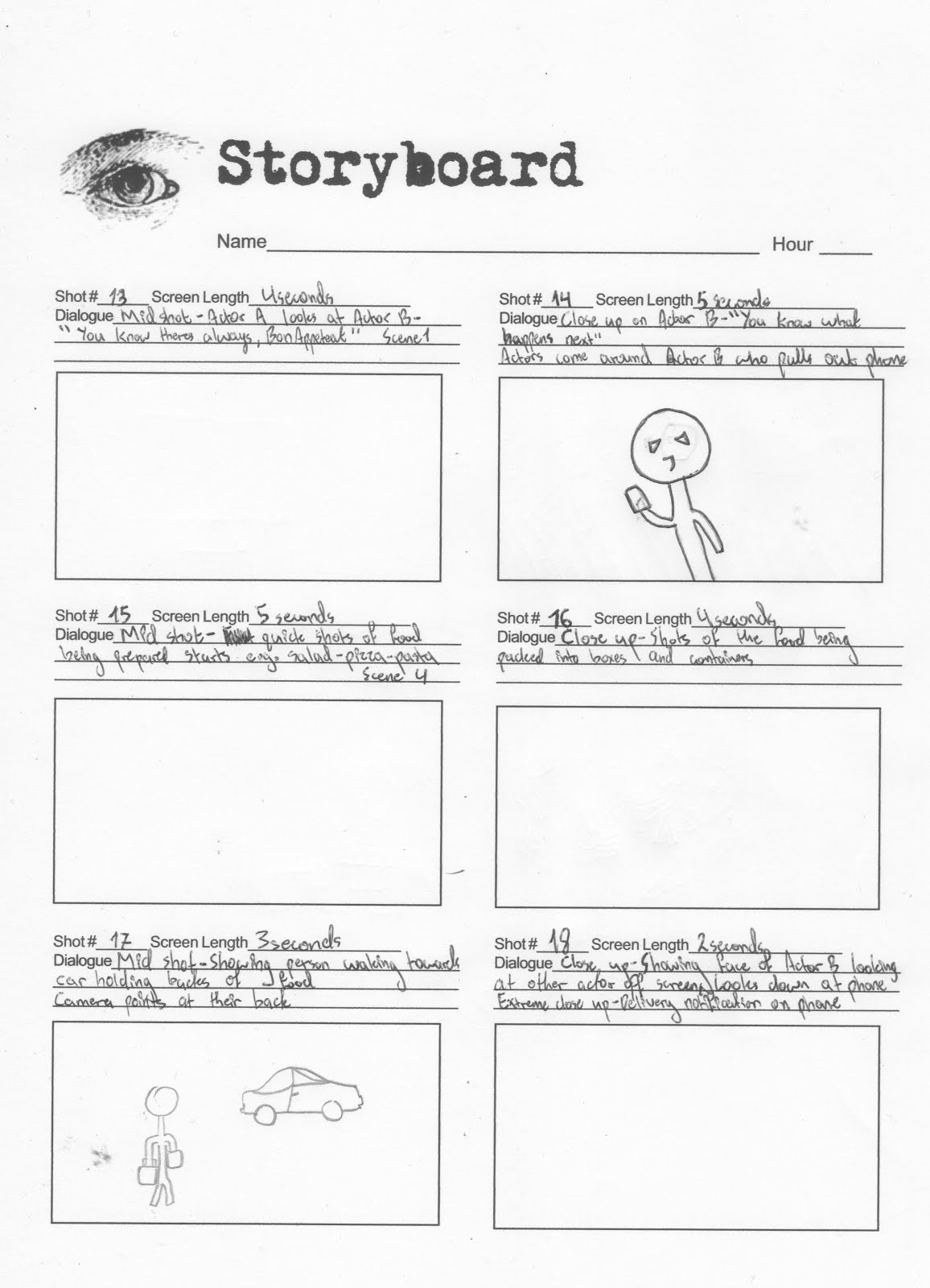 Patryk Woloch A2 Media G324: Task research: Storyboard Advert 2