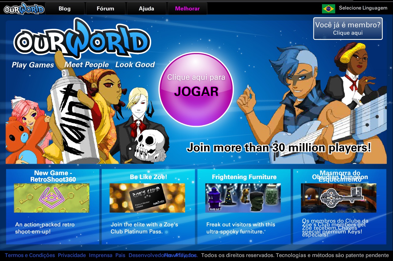 ourWorld | Mundo Virtual: Como Criar uma Conta