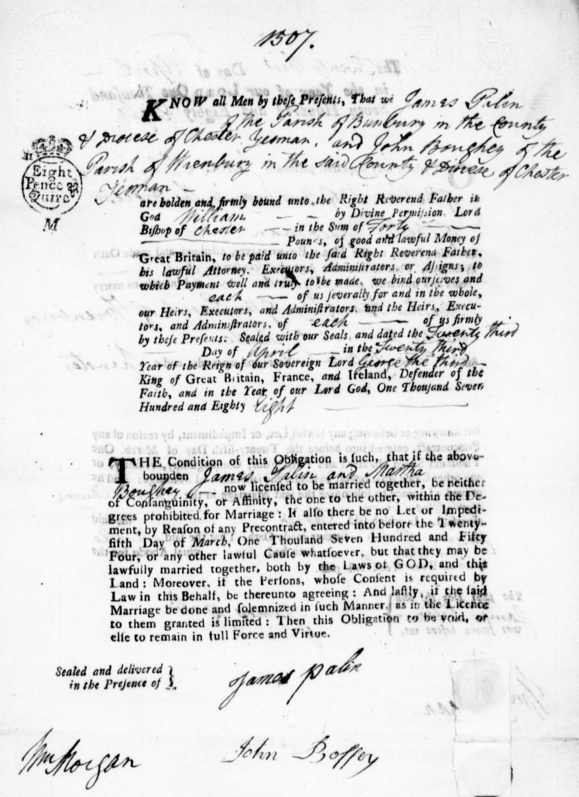 Palin Family History and Research: James Palin and Martha Boffey