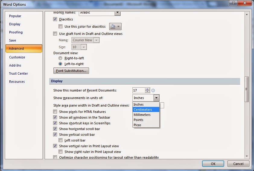 Cara Merubah Ukuran Inchi ke Centimeter pada Microsoft Word 2007 ... Cara Merubah Ukuran Inchi ke Centimeter pada Microsoft Word 2007 ...