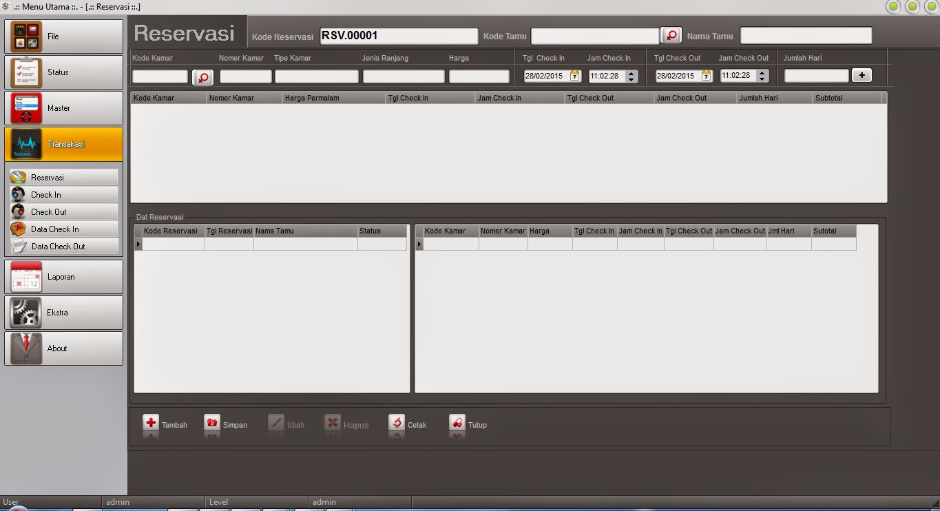 Program Reservasi Hotel Sederhana Dengan Delphi - TUTORIAL DELPHI DAN ...