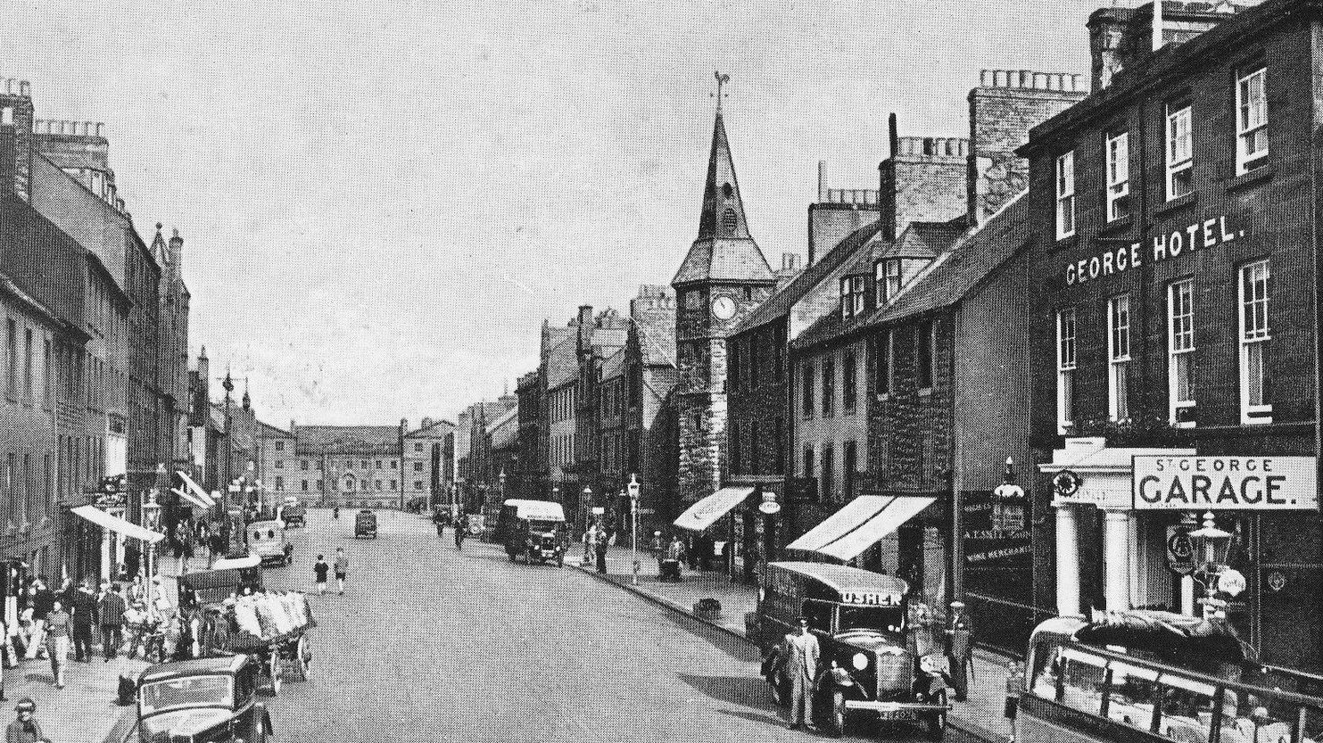 Tour Scotland: Old Photographs High Street Dunbar Scotland