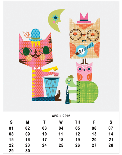 Free Owl Lover customizable calendar | How About Orange