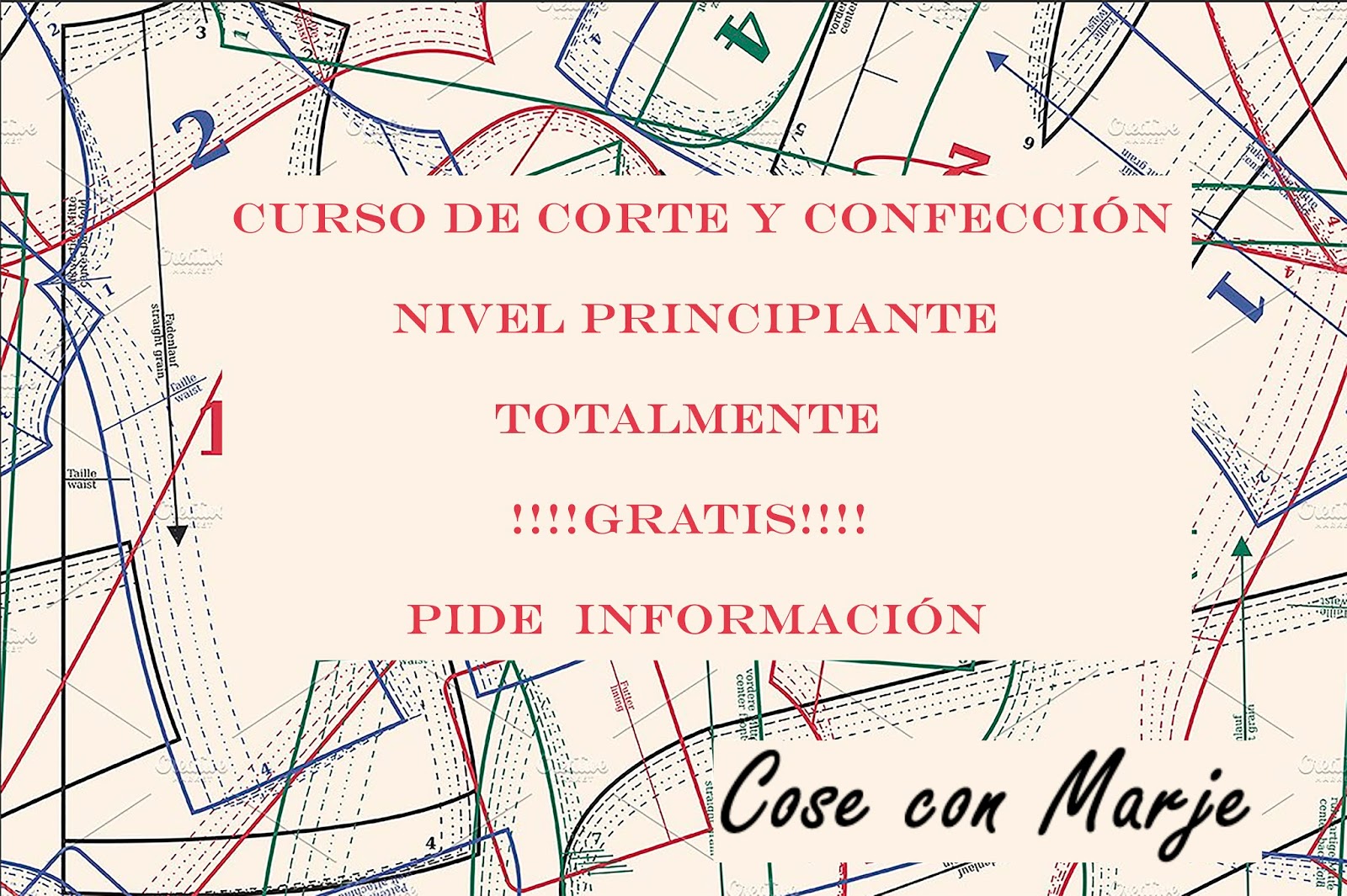 Curso de corte y Confección paso a paso. Nivel principiante.