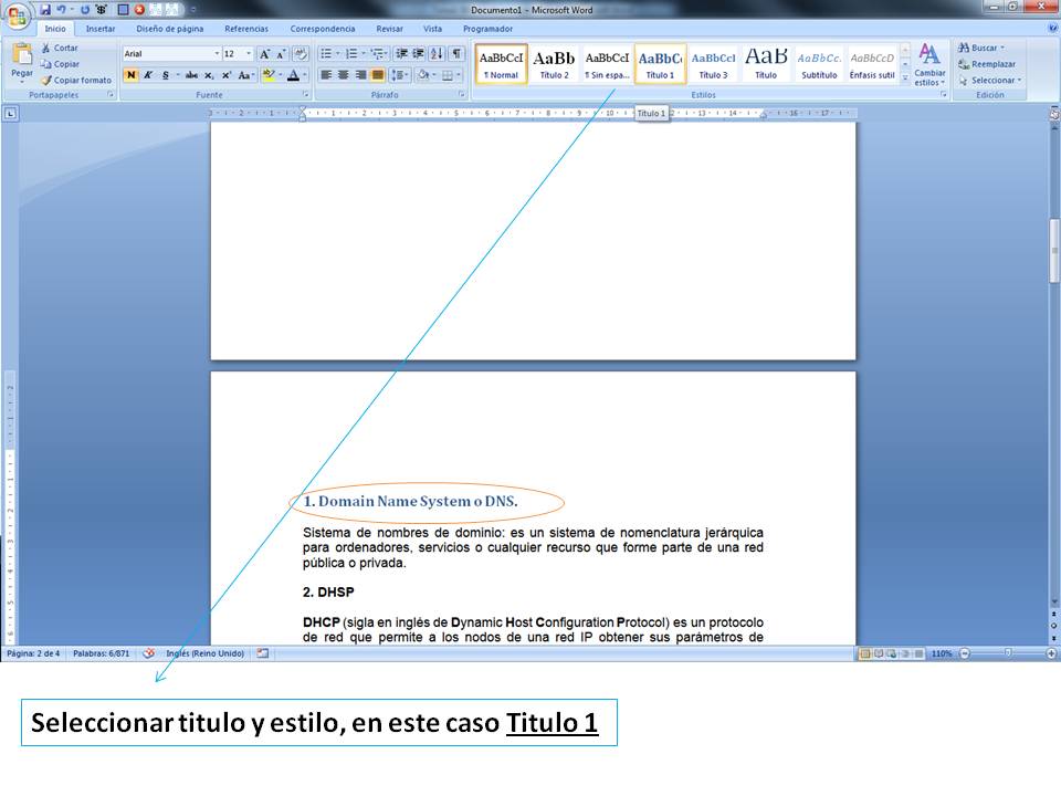 Hacer un índice automático en Word ~ Informática para principiantes