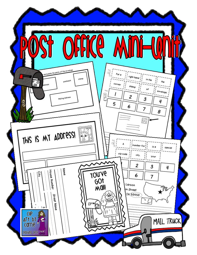 Clip Art by Carrie Teaching First: Post Office and Letter Writing Mini-Unit