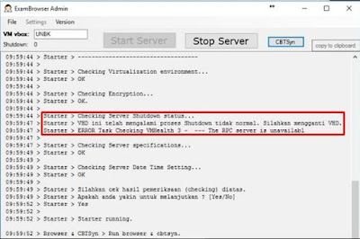 Troubleshooting Aplikasi CBT UNBK - Xambro Admin dan Virtual Box - Bagian 2 - The Kolat