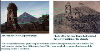 Em Esber Blog 2: Photos of Cagsawa church after it's lower portion was ...