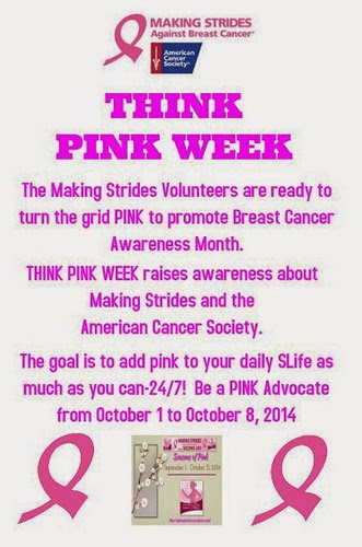 Think Pink Week -In Honor of Breast Cancer Awareness Month ~ The SL ...