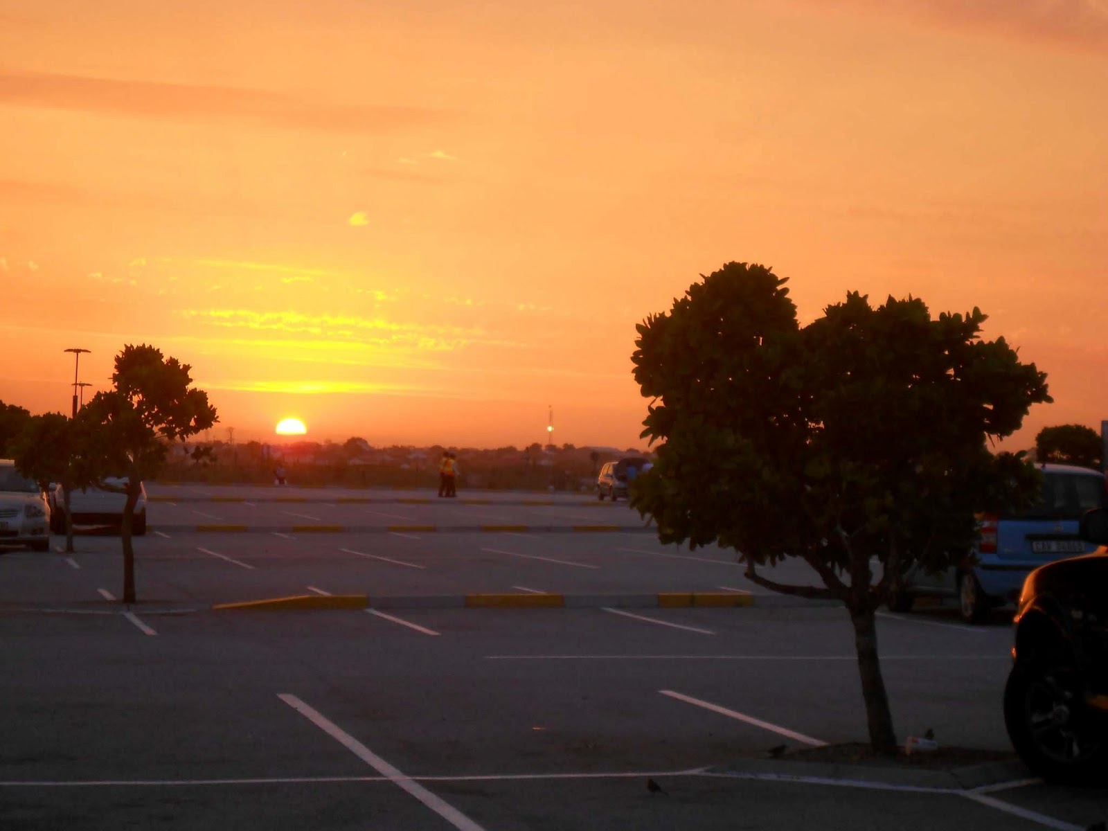 Parking lot sunset