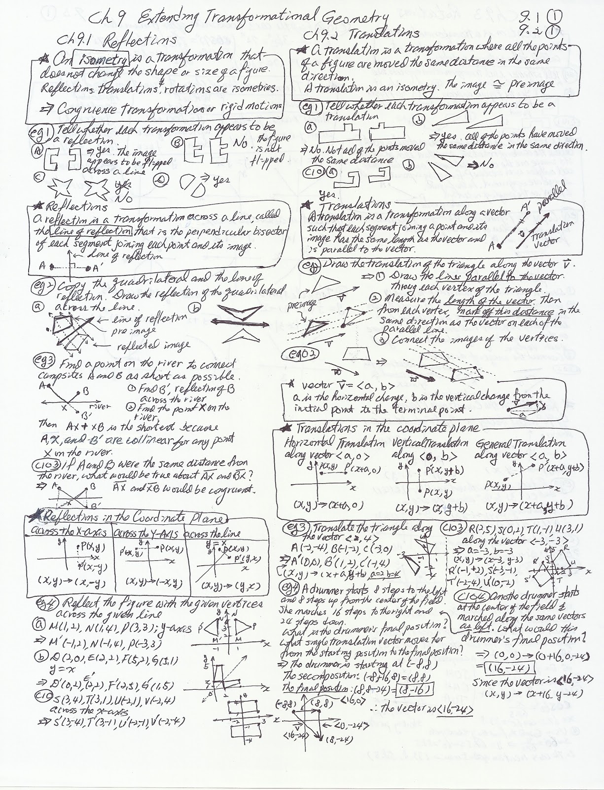 Sean's Math Page: Geometry Class Note - Chapter 9