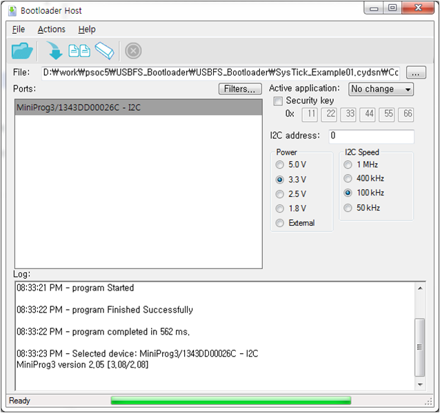 TRY의 MCU 세상: [PSOC] PSOC5 1분만에 USB 부트로더블 APP 만들기.